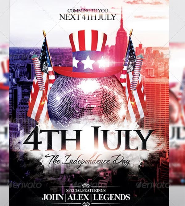 4th July & Memorial Day Party Flyer Template