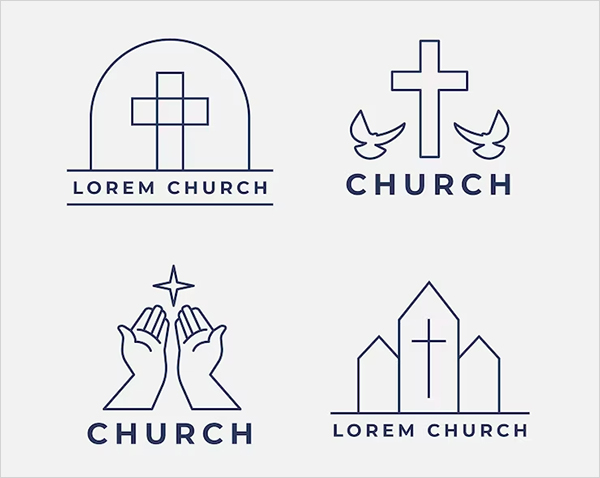 Church Free PSD Logo Design